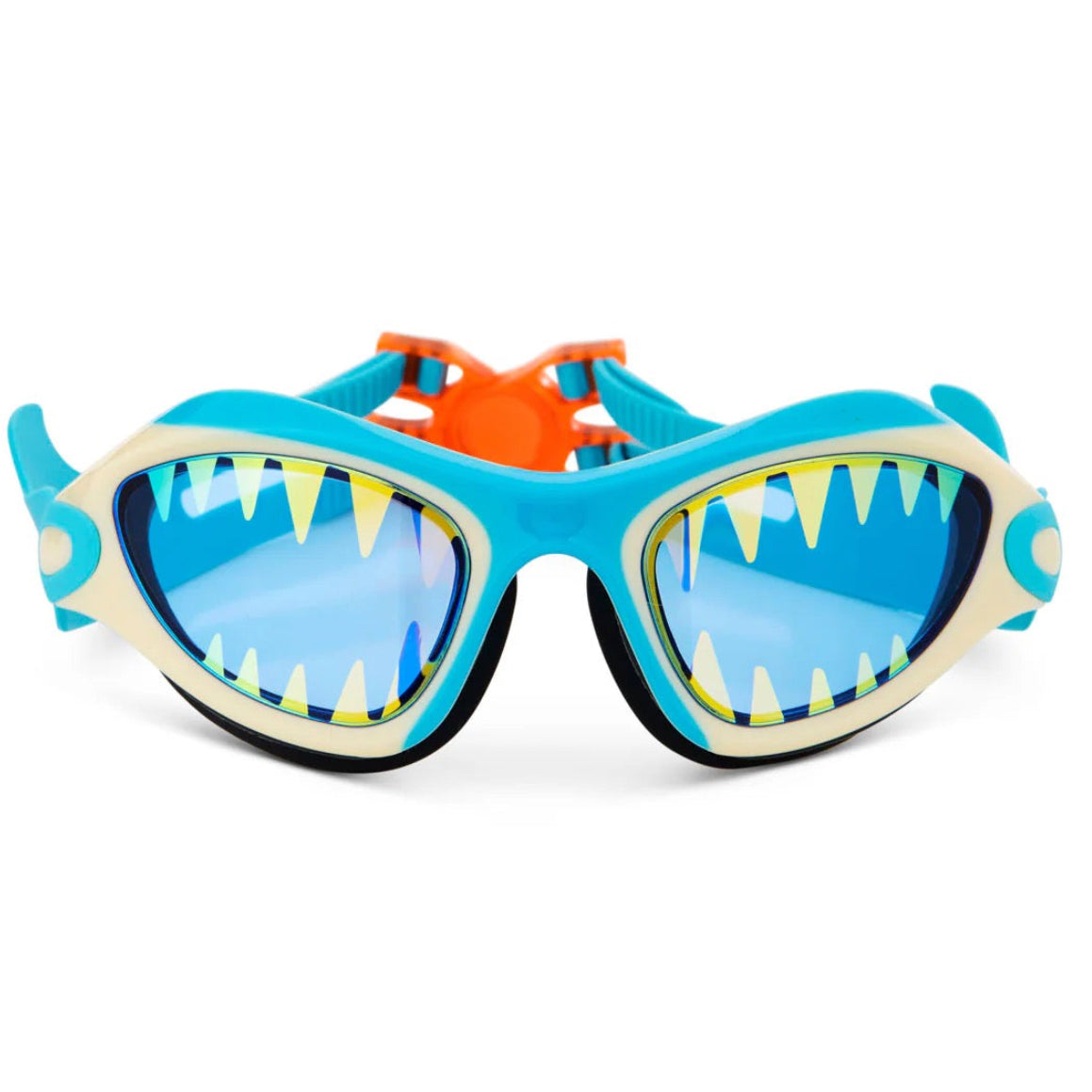 Shark Tooth White Megamouth Kids' Swim Goggles | The Little Lane Shop